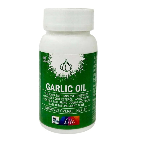 Buy Apollo Life Garlic Oil Softgel Capsules - Uses, Benefits & Dosage